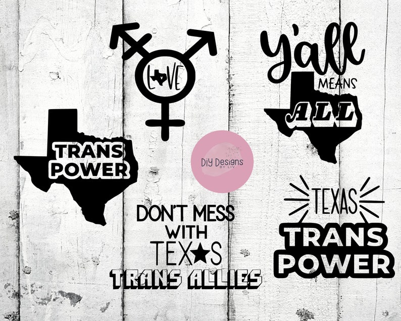 Texas Trans Pride Svg Bundle; Texas Trans Sticker Svg; Texas Trans ...