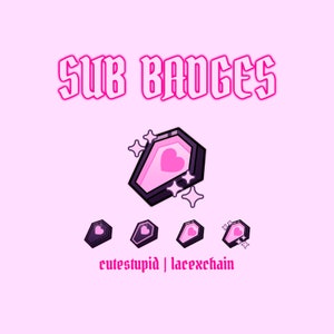 Vampire Coffin Sub Badges | Pink | Twitch Sub Badges, Channel Points ...