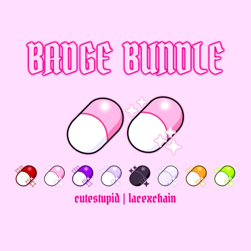 Capsule Pill Pack | Twitch Sub Badges, Bits, Channel Points - Etsy