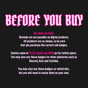 Bat Sub Badges | Pink - Etsy