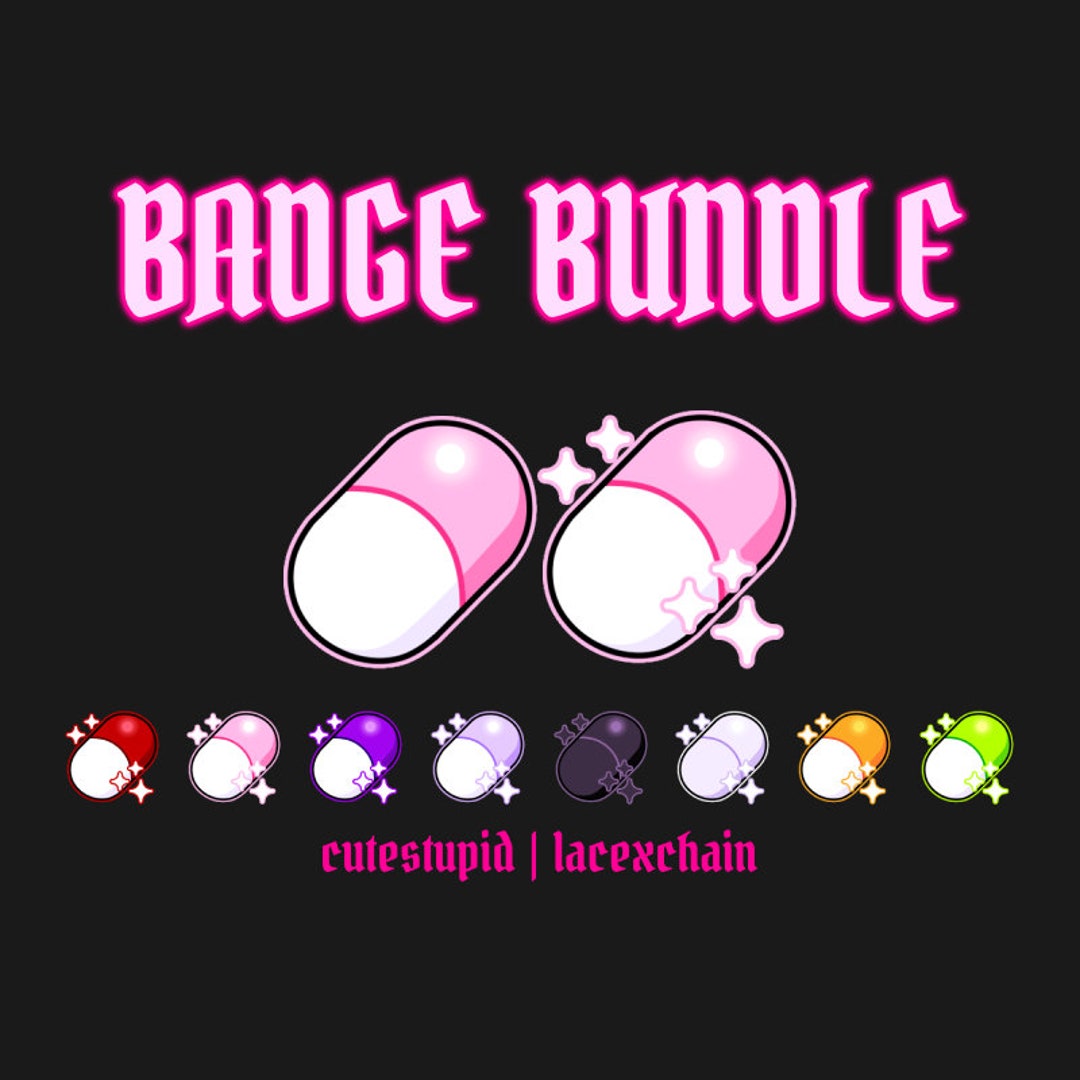 Capsule Pill Pack | Twitch Sub Badges, Bits, Channel Points - Etsy