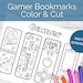 Printable Gamer Coloring Bookmarks: Video Game DIY Craft (digital ...