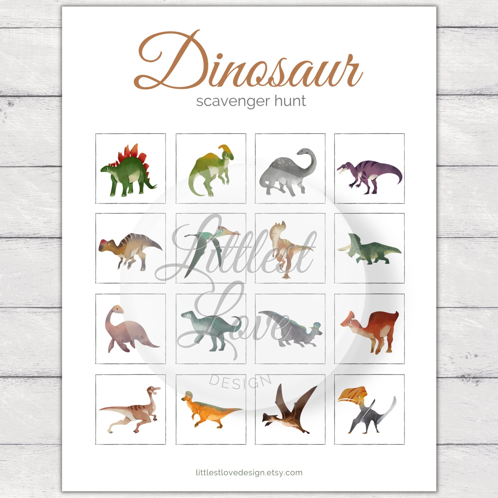 Dinosaur Scavenger Hunt - Kids Activity - Children Kids Family Activity ...