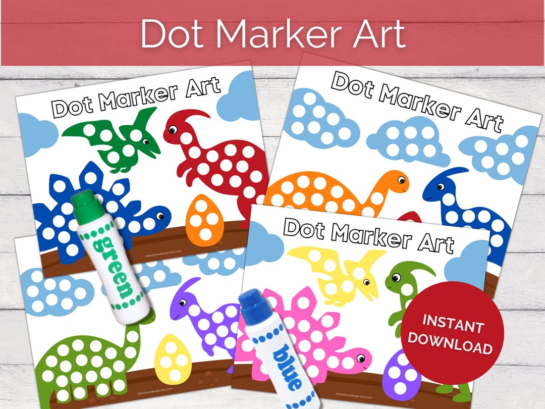 Dot Marker Activity Pages - Toddler & Preschool Art - Fine Motor Skills ...