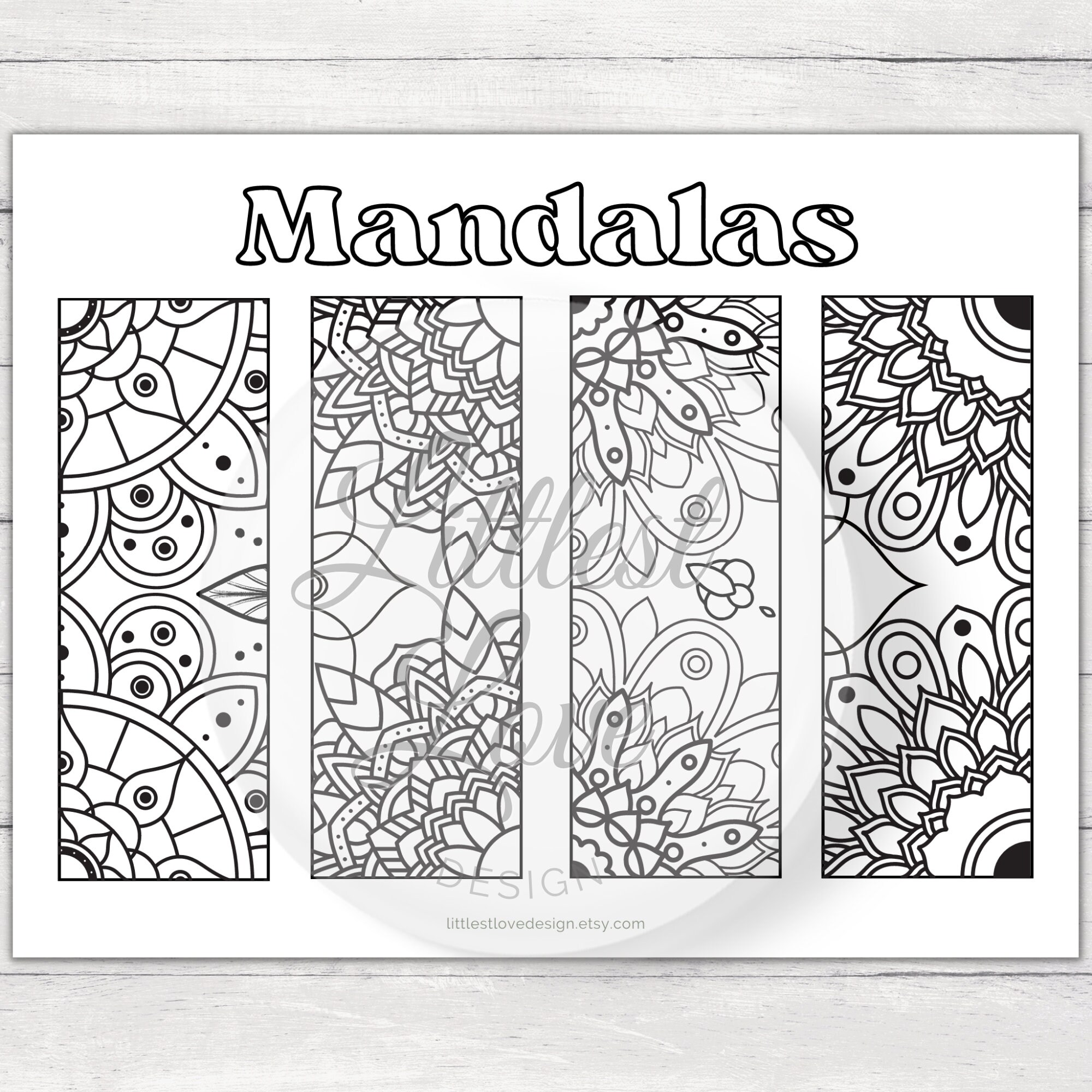 Mandala Coloring Bookmarks - Bookmarks to Color - Coloring - Party ...