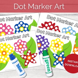 Dot Marker Activity Pages - Toddler & Preschool Art - Fine Motor Skills ...