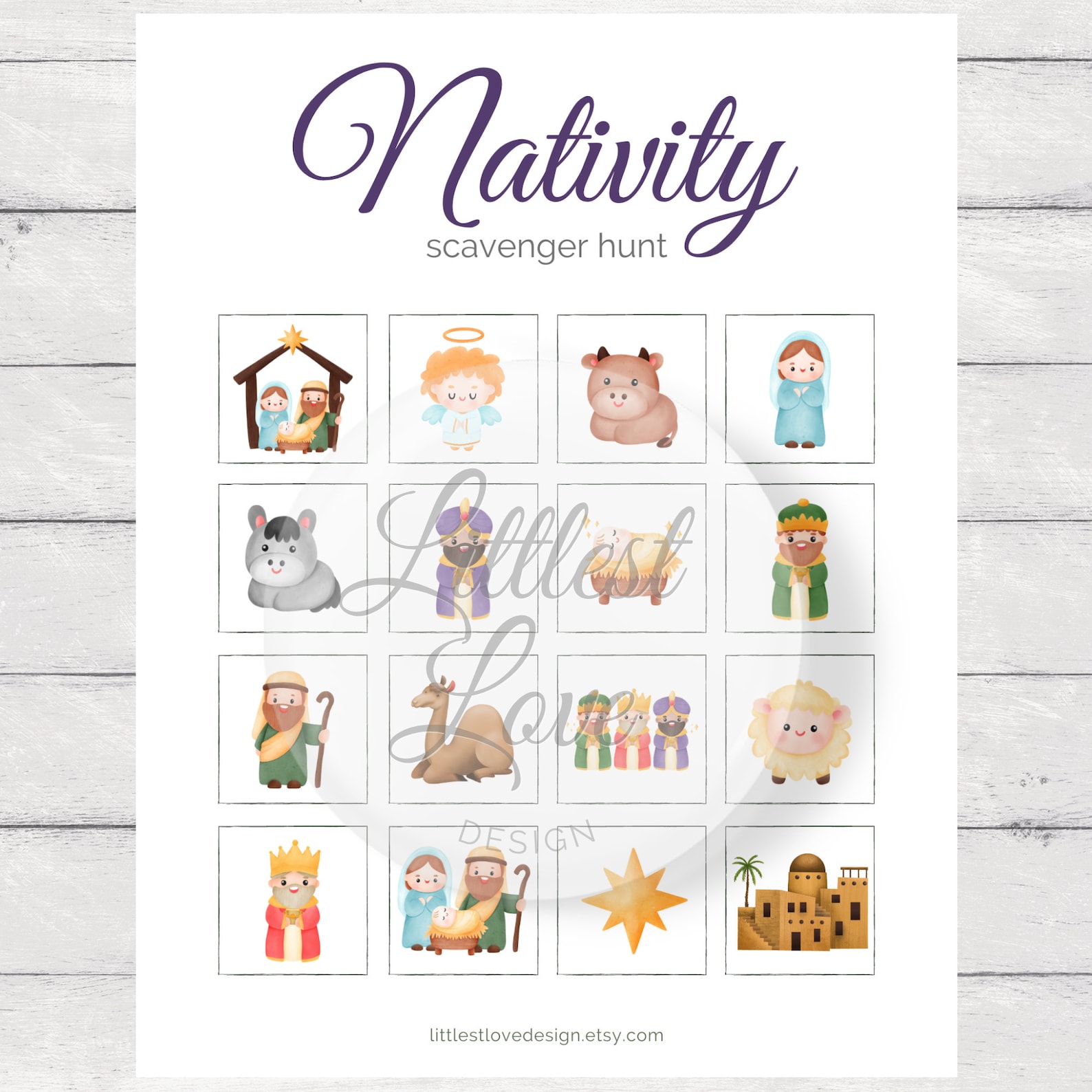 Nativity Scavenger Hunt - Kids Activity - Children Kids Family Activity ...