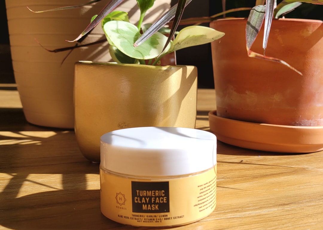 Turmeric Clay Face Mask| Clay Mask, Clay Face Mask, All Natural, Dark ...