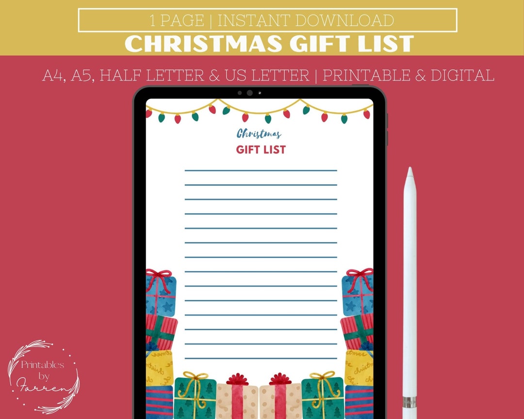 CHRISTMAS GIFT LIST | Gift Ideas | Kid’s Christmas Gift List| Instant ...