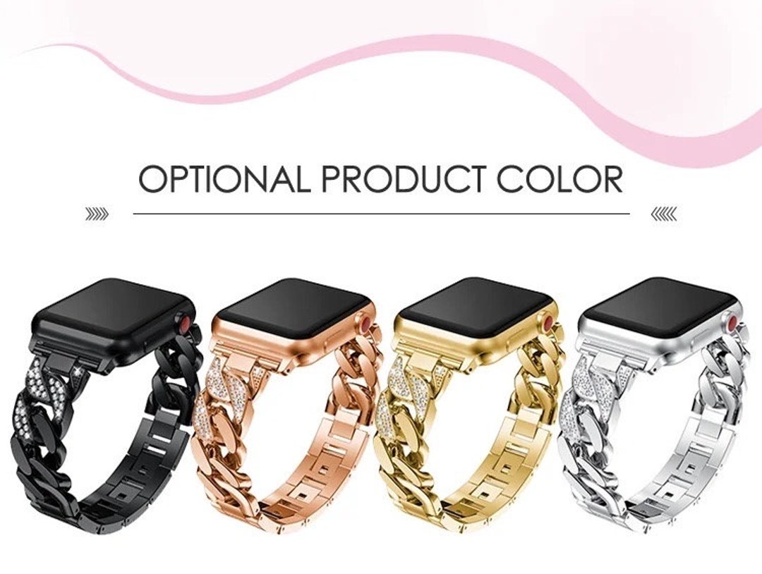 Metal Smart Watch Strap Chain Stainless Steel - Etsy