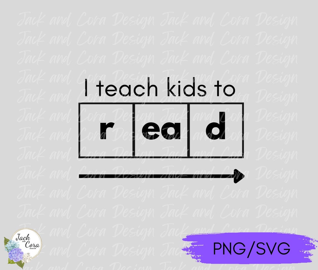 I Teach Kids to Read SVG Reading Teacher Svg Reading - Etsy