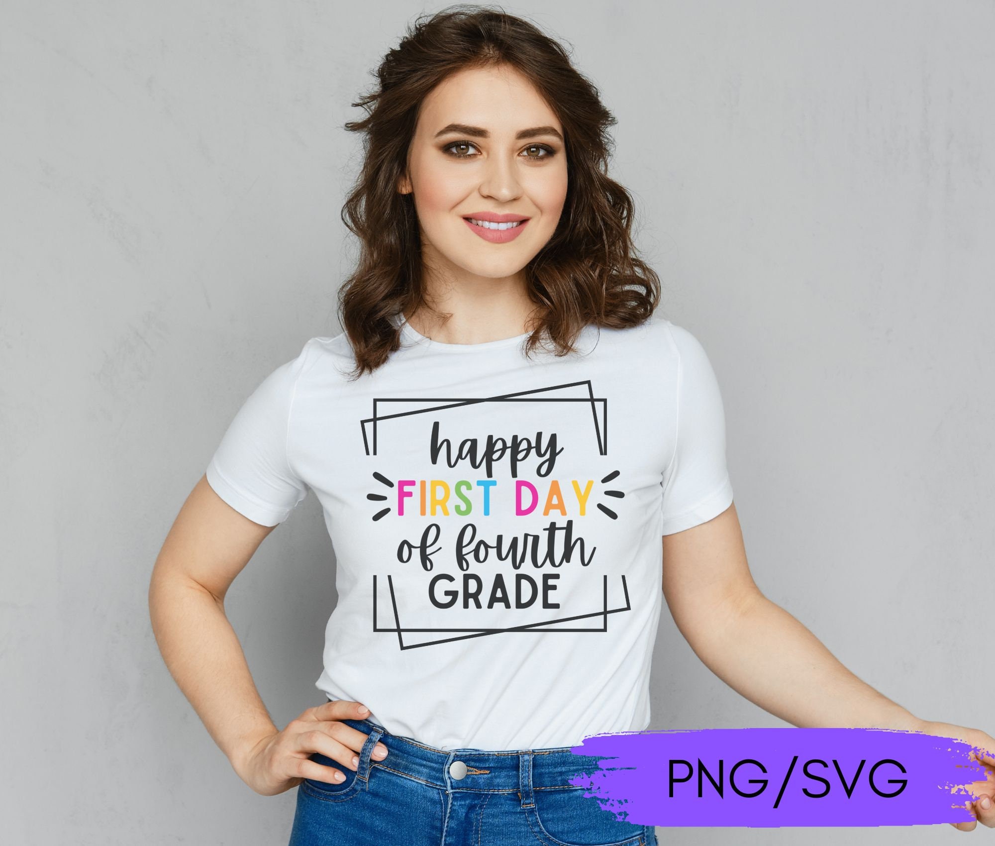 Happy First Day of School SVG PNG, Digital Cut File, Back to School 4th ...