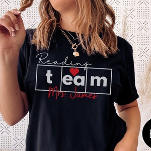 Personalized Reading Team Shirt, Custom Reading Interventionist Team ...