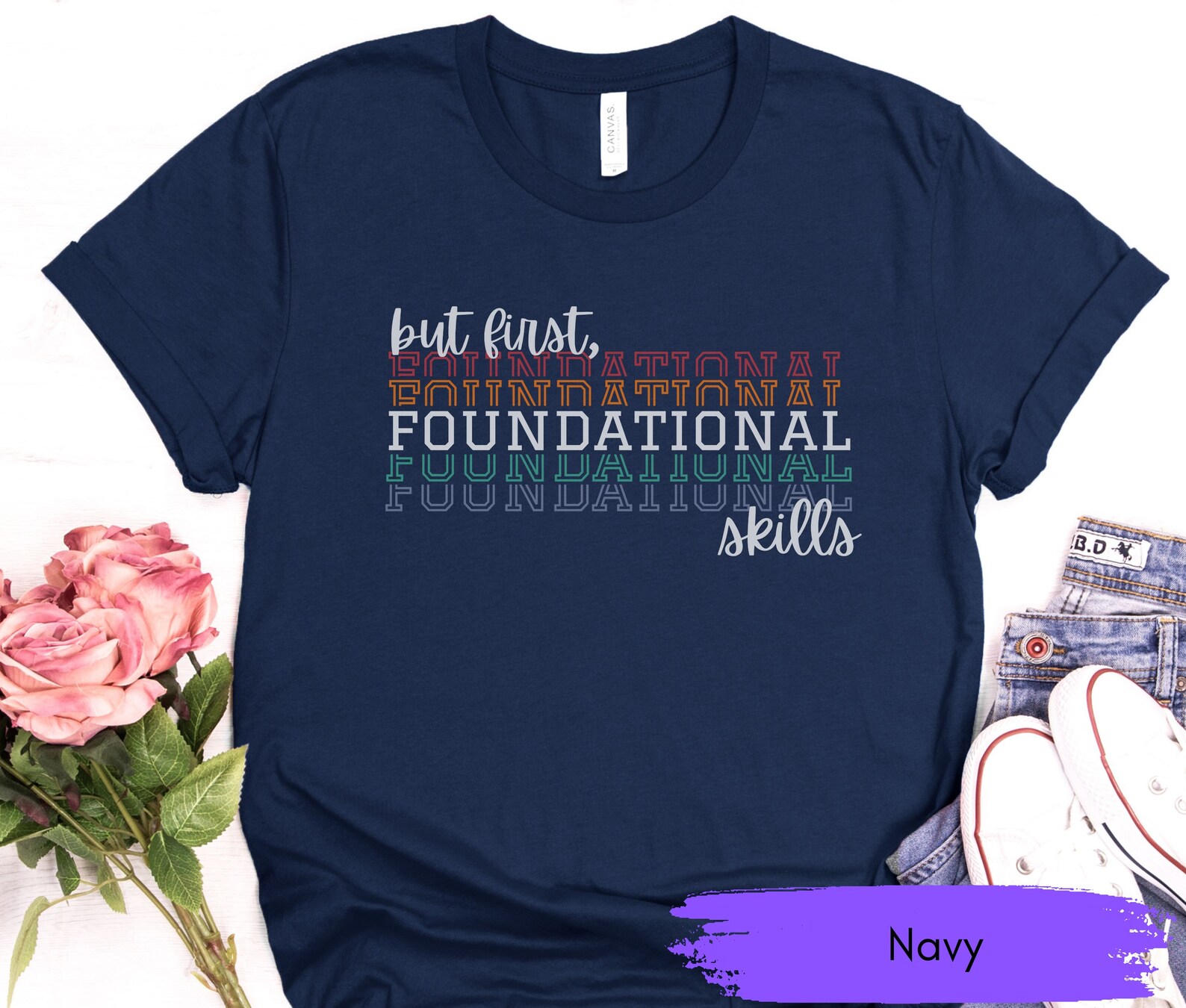 But First Foundational Skills, Gift for Reading Teacher Shirt, Science ...