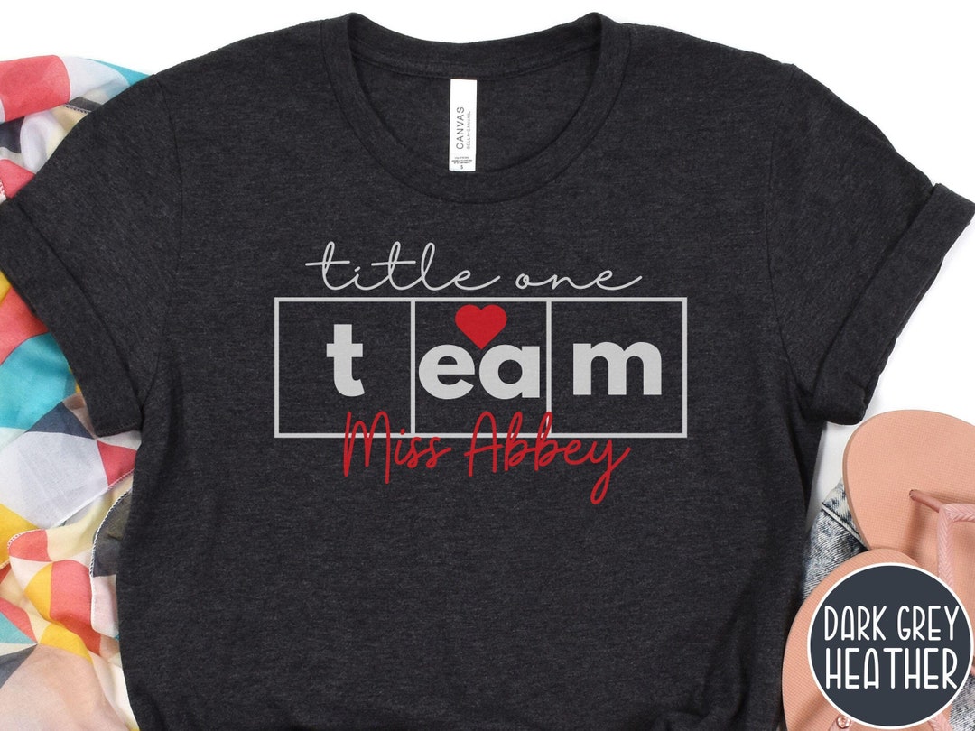 Personalized Title One Team Shirt, Custom Reading Interventionist Team ...