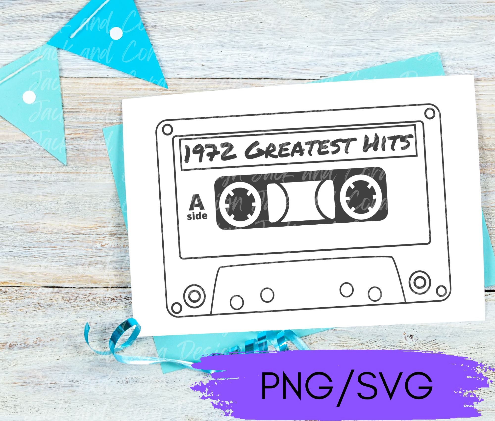 1972 Cassette SVG, 50th Birthday Svg, 50th Svg, 1972 Class Reunion SVG ...