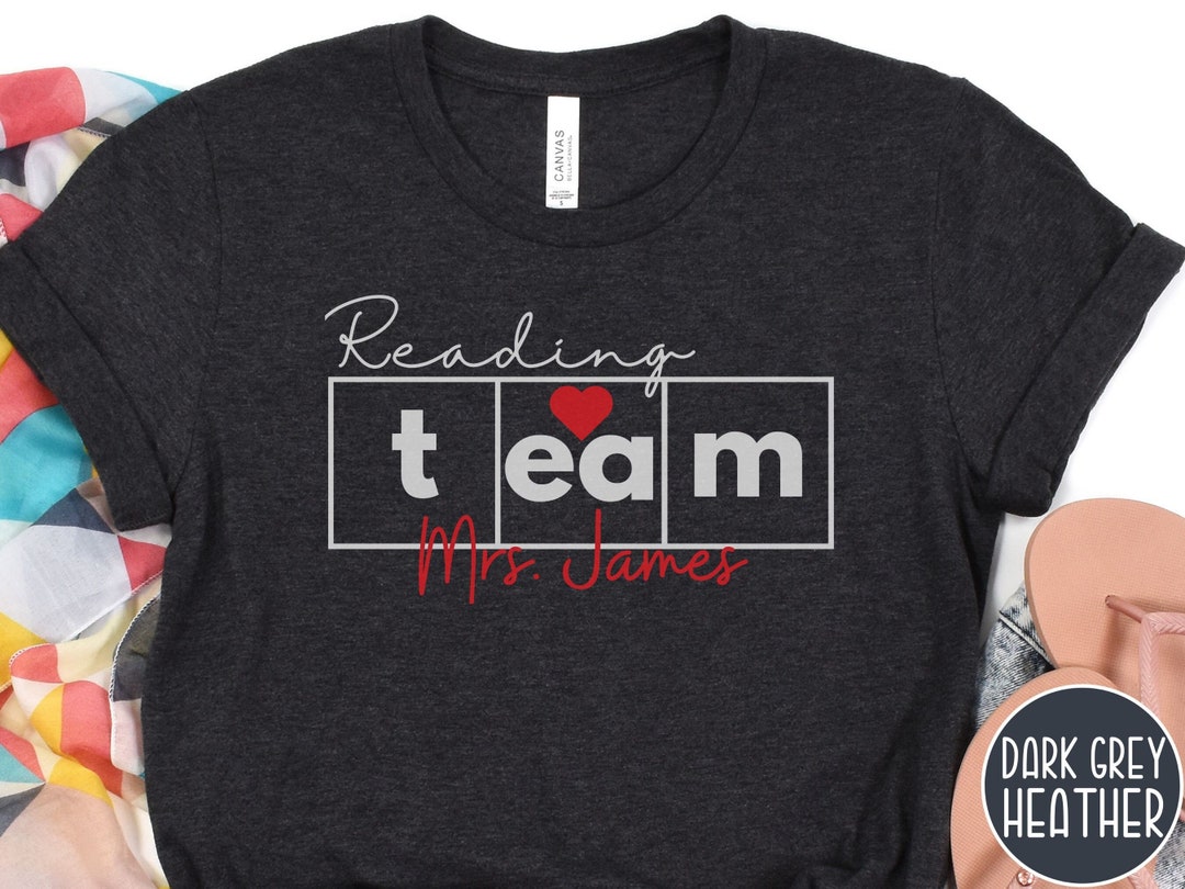 Personalized Reading Team Shirt, Custom Reading Interventionist Team ...