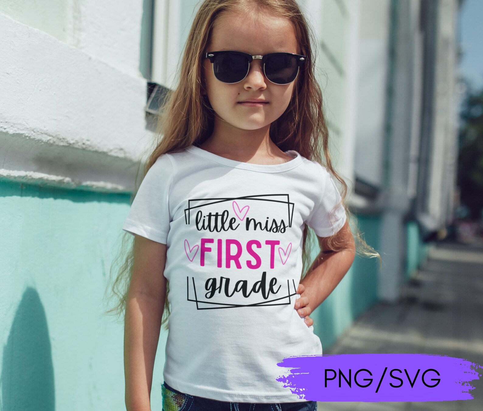Little Miss First Grade SVG PNG, First Day of School SVG Png, Digital ...