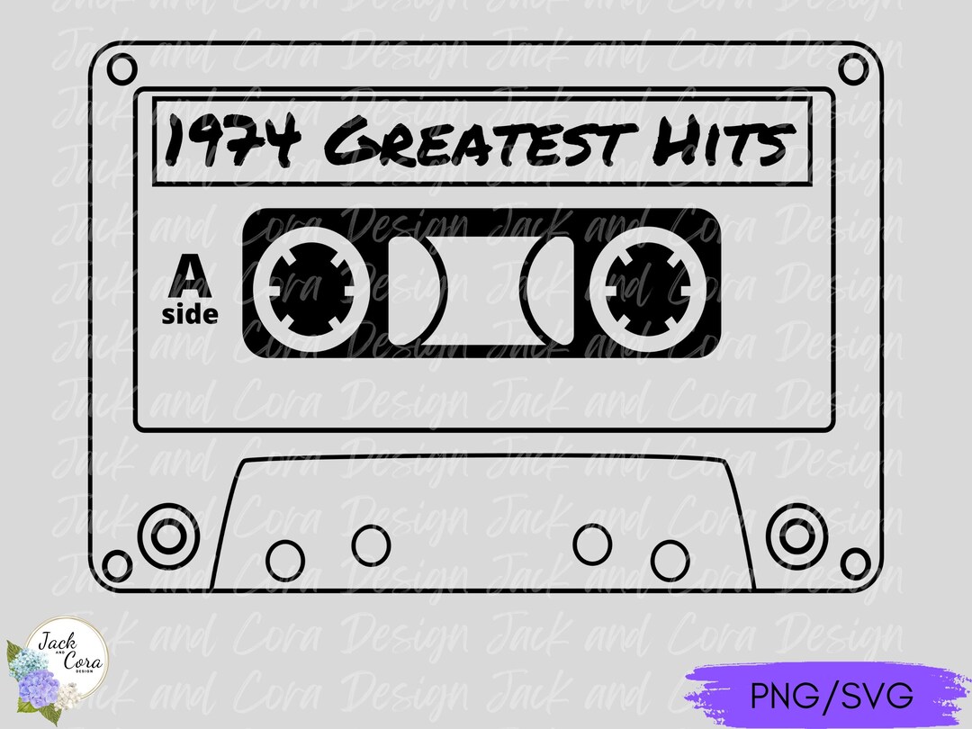 1974 Cassette SVG, 50th Birthday Svg, 50th Svg, 1974 Class Reunion SVG ...