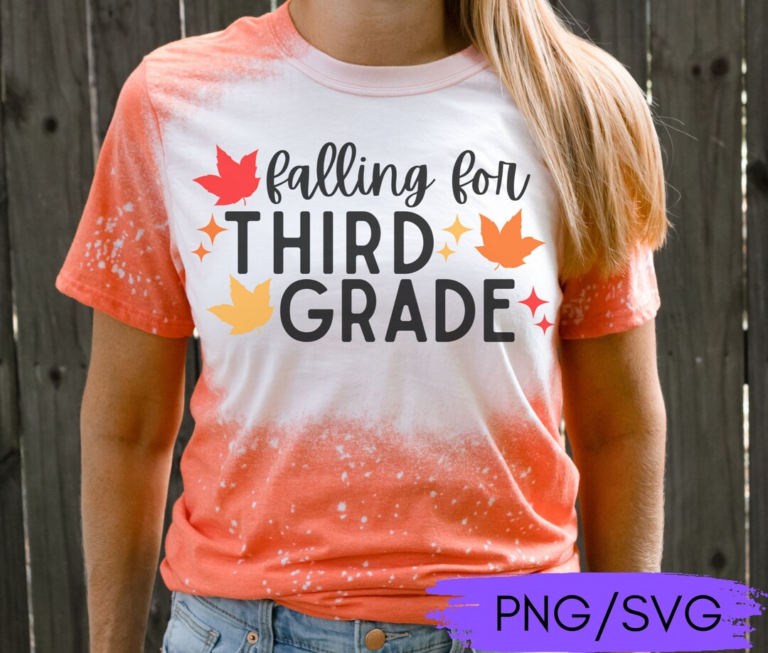 Falling for 3rd Grade Svg Png Third Grade Fall Svg Png Fall - Etsy