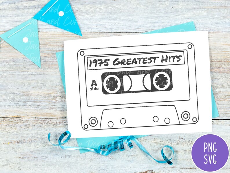 1975 Cassette SVG, 50th Birthday Svg, 50th Svg, 1975 Class Reunion SVG ...