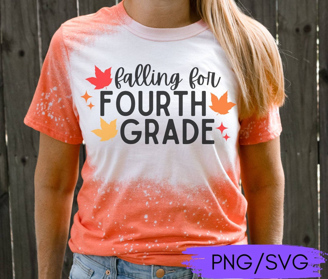 Falling for 4th Grade Svg Png, Fourth Grade Fall Svg Png, Fall 4th ...