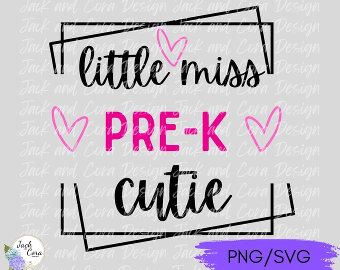 Little Miss Pre-k Svg, Back to School Svg, School Svg, Pre-k Svg, Miss ...