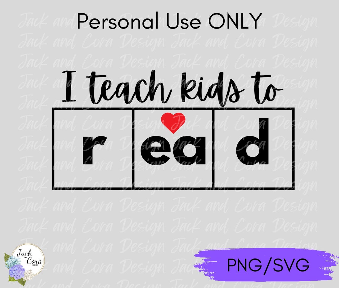 I Teach Kids to Read SVG Reading Teacher Svg, Reading Specialist Svg ...