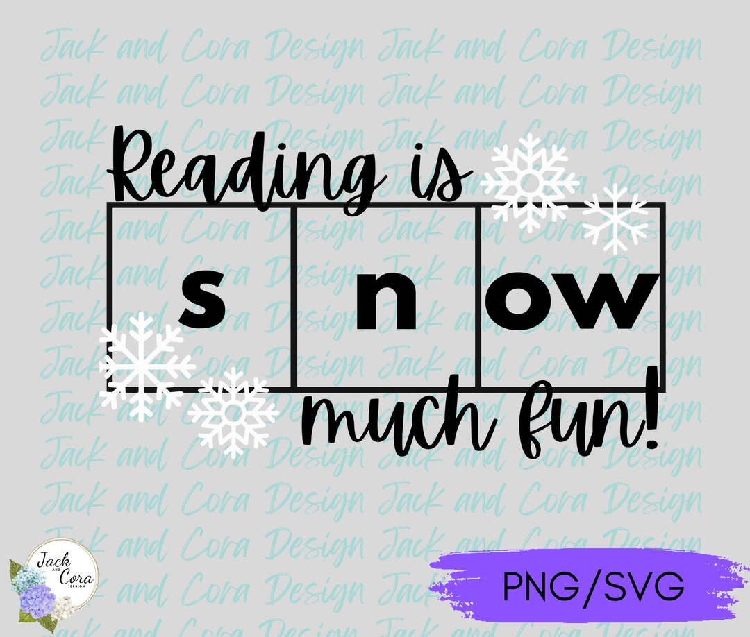 Reading is Snow Much Fun SVG Winter Reading Svg Reading - Etsy