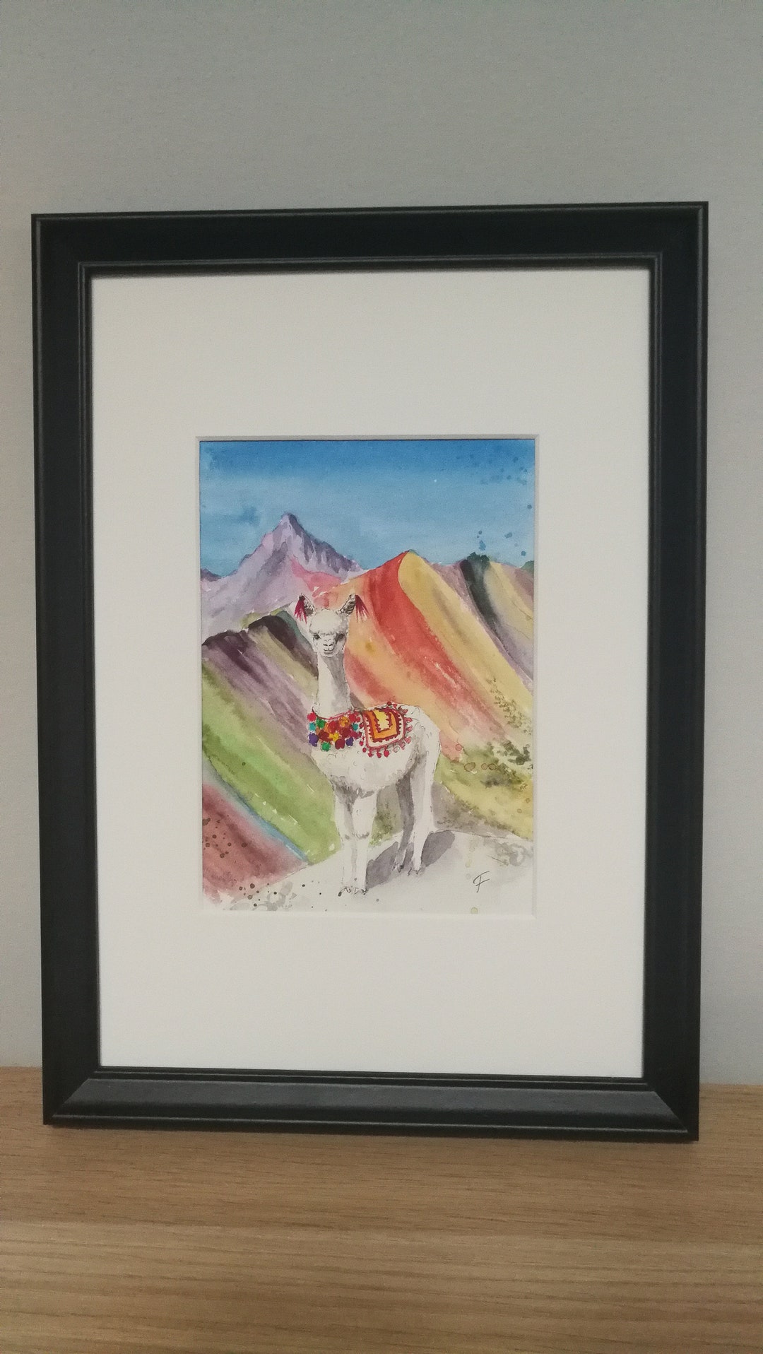 Lama Watercolour Painting Original - Etsy
