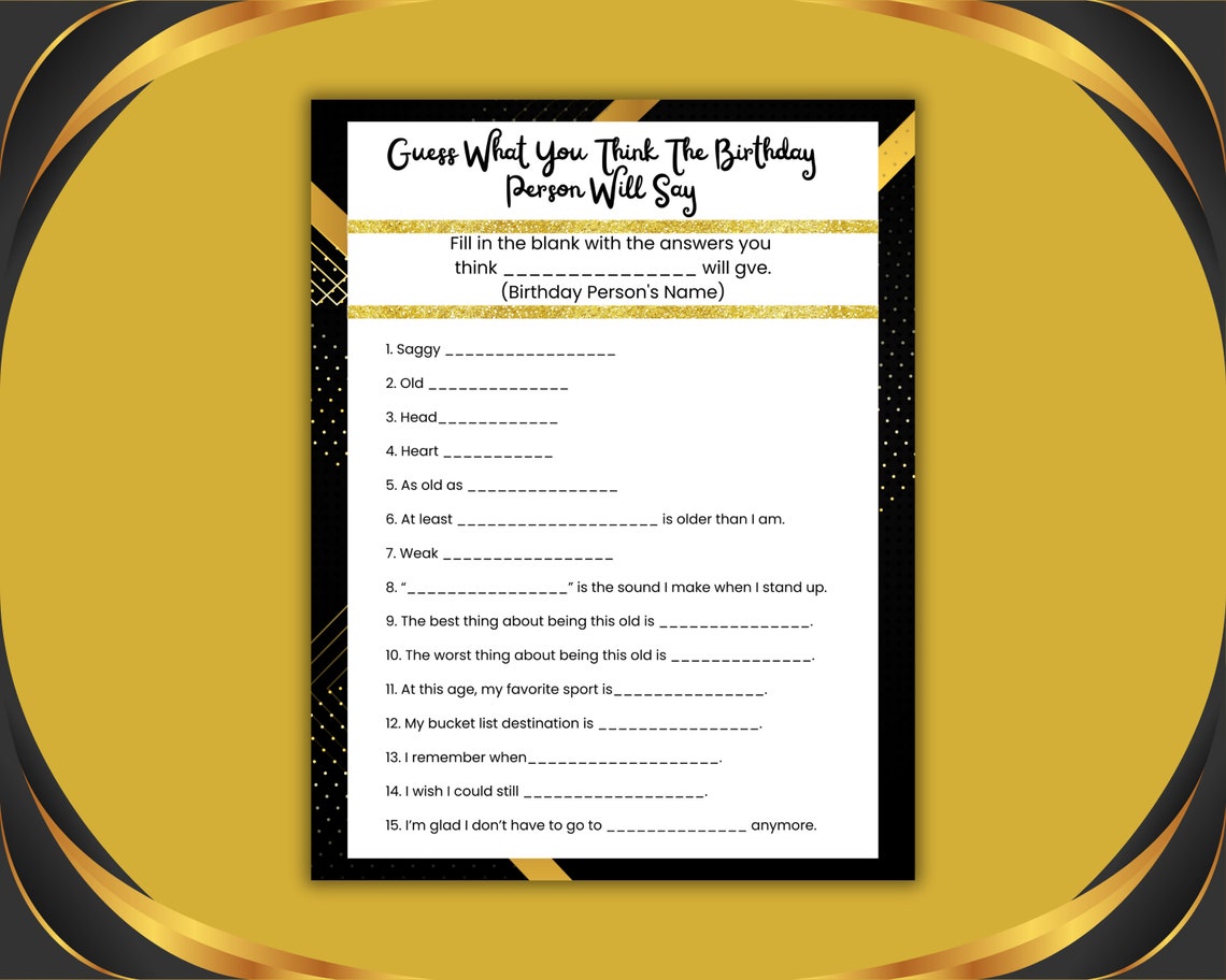 Printable Milestone Adult Birthday Party Games Over the Hill - Etsy