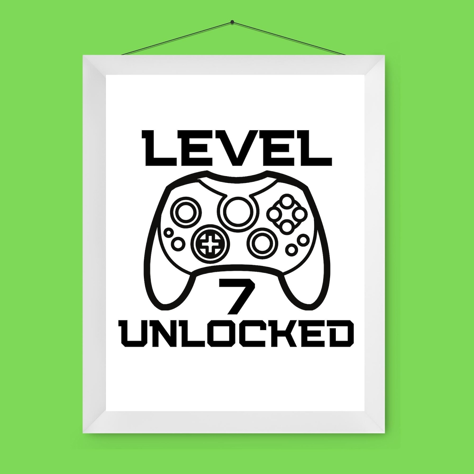 Level 7 Unlocked SVG PNG | 7th Birthday Boy SVG | Game Controller Svg ...