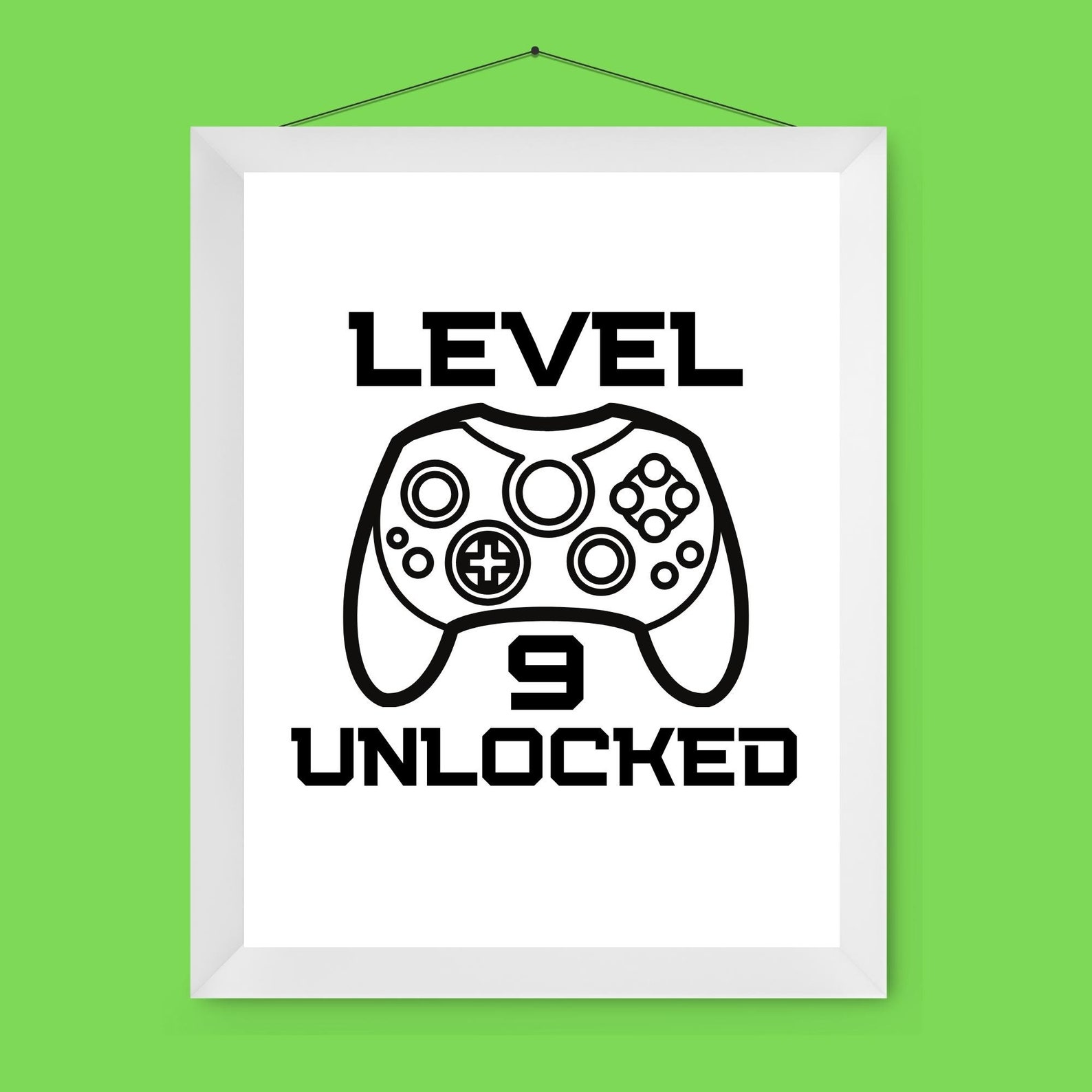 Level 9 Unlocked SVG PNG 9th Birthday Boy SVG Game Controller Svg ...