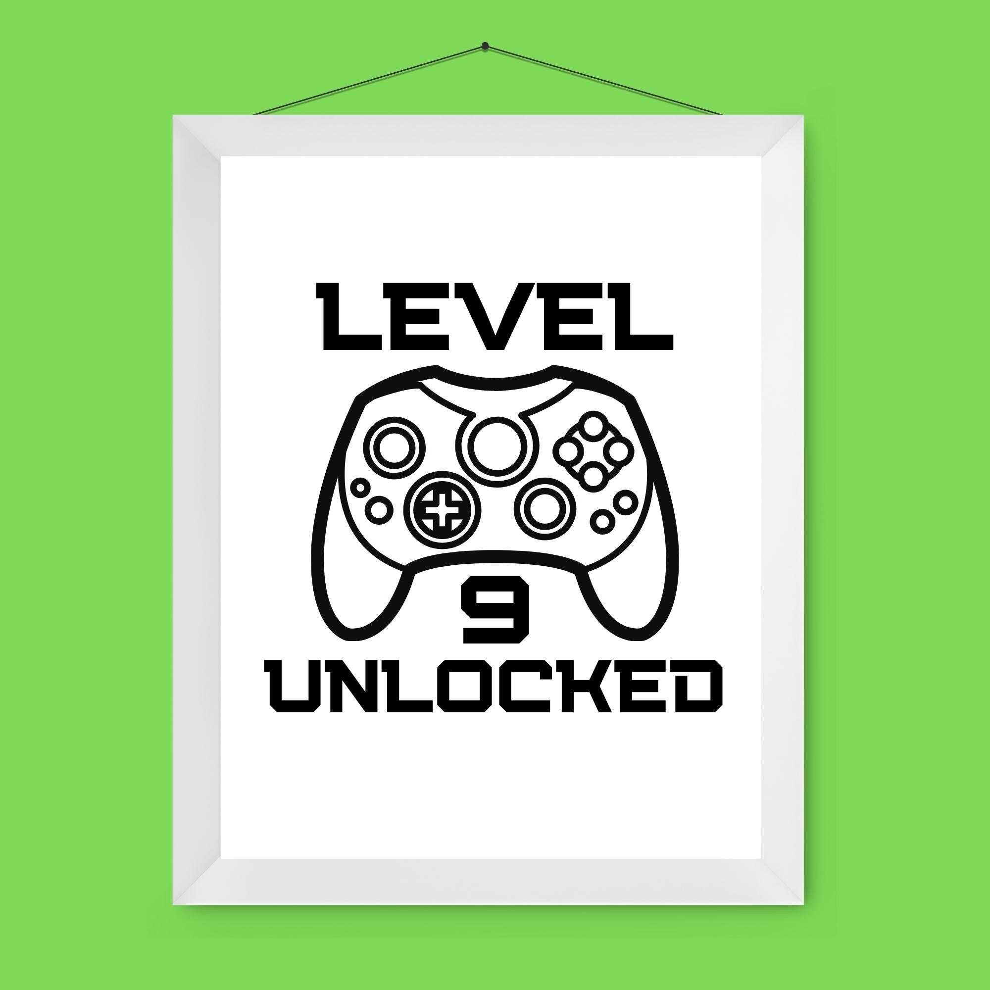 Level 9 Unlocked SVG PNG 9th Birthday Boy SVG Game Controller Svg Level 9 Unlocked SVG PNG 9th Birthday Boy SVG Game Controller Svg
