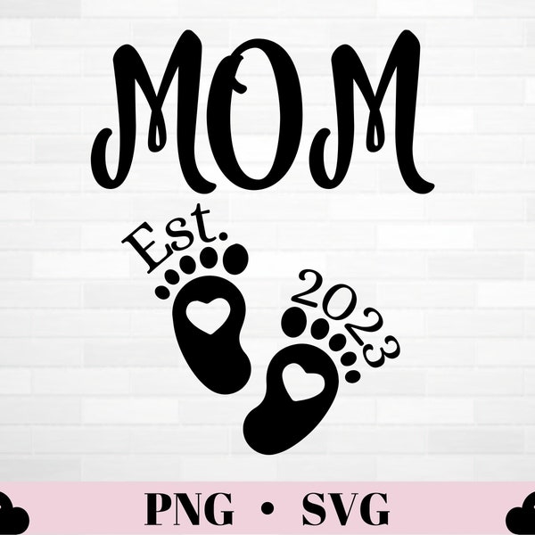 Mom Established Svg - Etsy