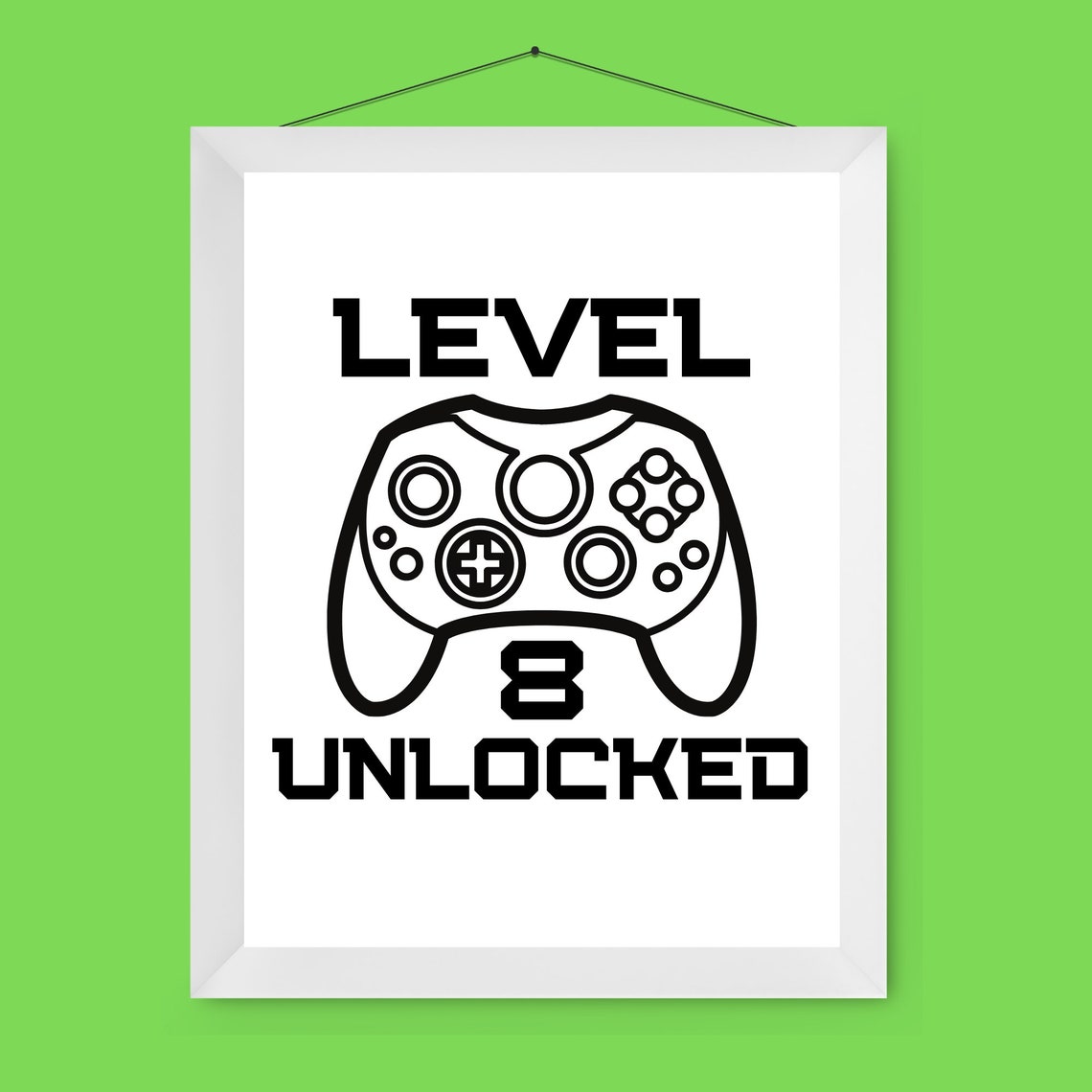 Level 8 Unlocked SVG PNG | 8th Birthday Boy SVG | Gamer Girl Svg ...