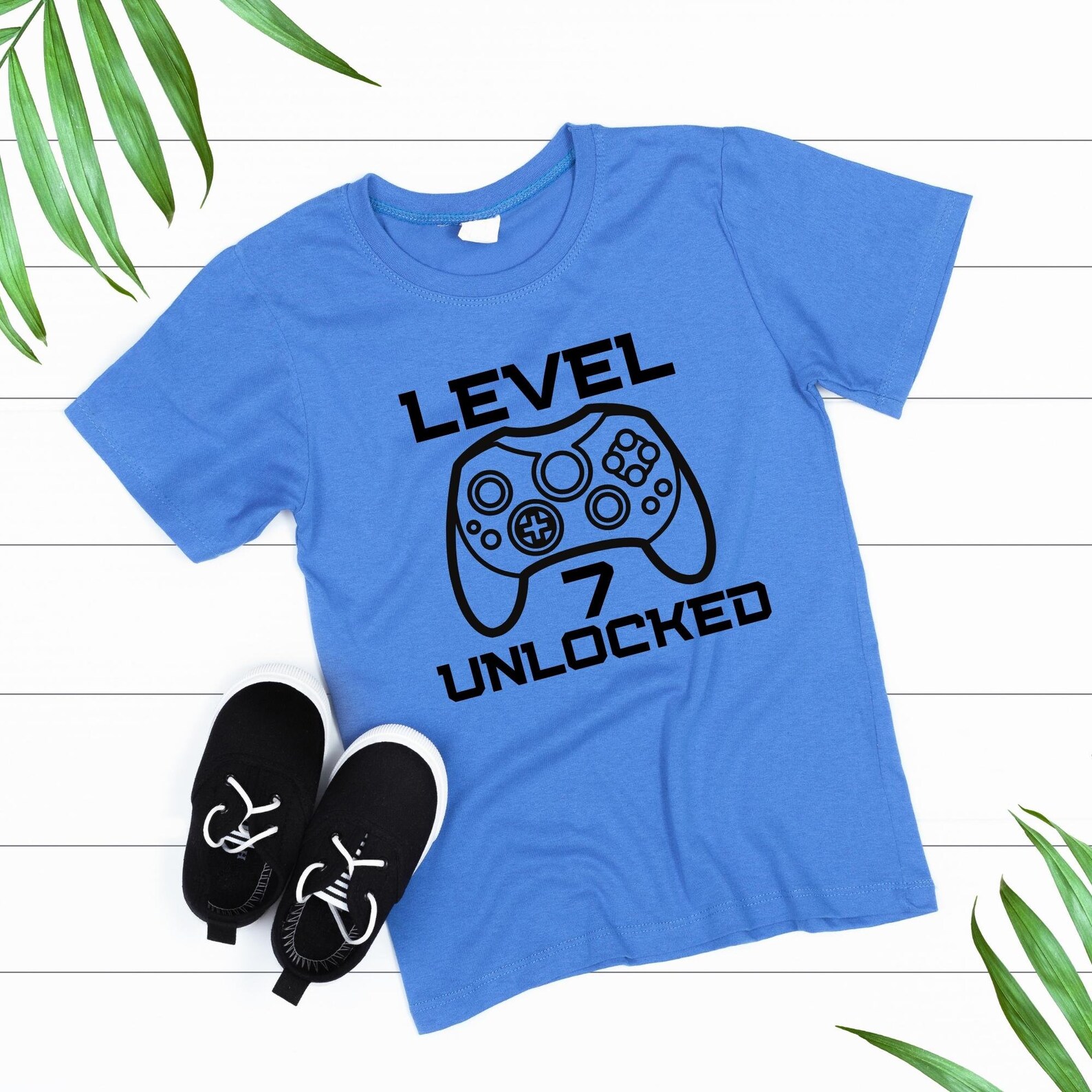 Level 7 Unlocked SVG PNG | 7th Birthday Boy SVG | Game Controller Svg ...