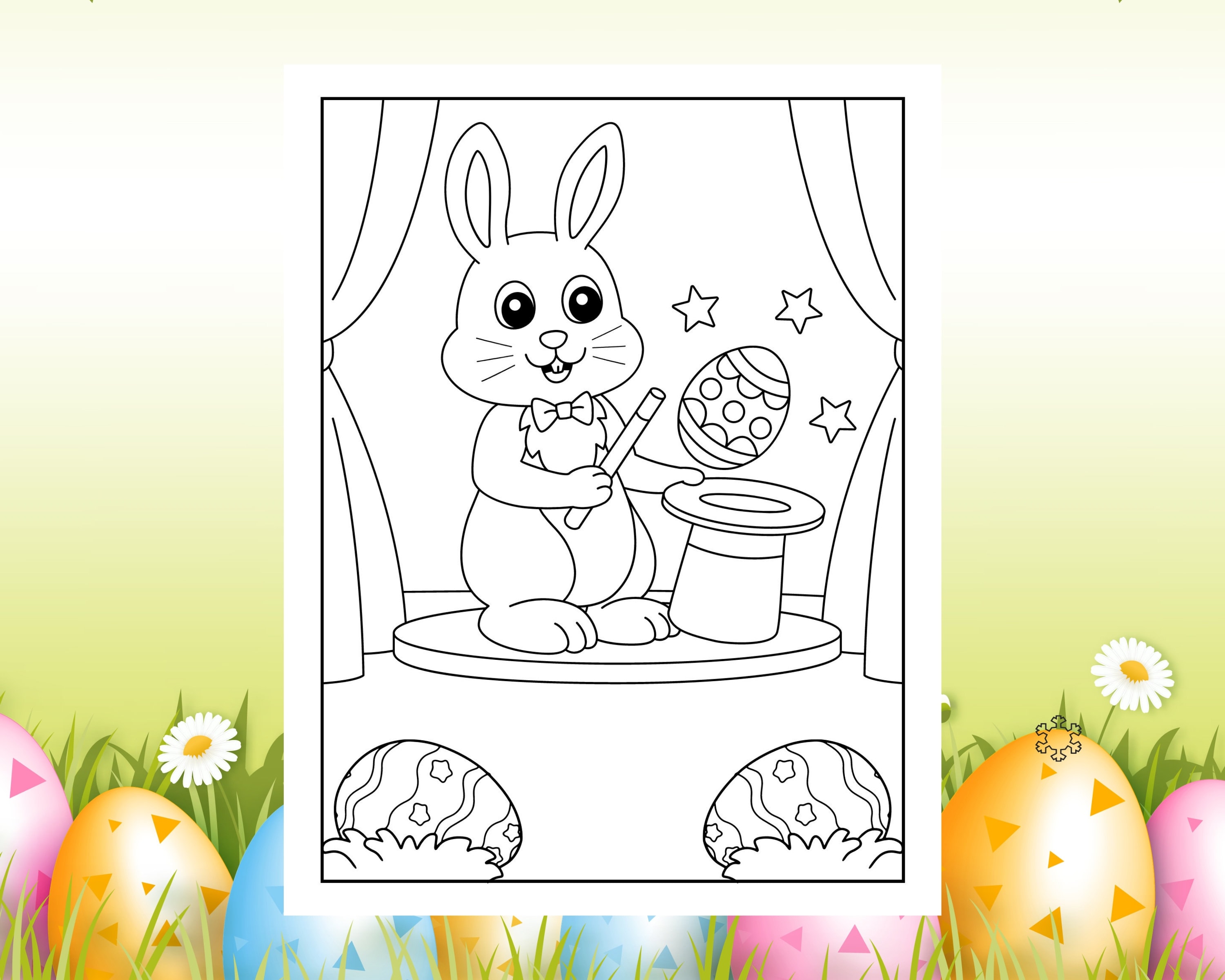 Printable Easter Egg Coloring Pages Digital Happy Easter and Spring ...