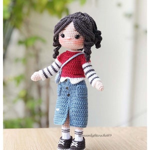Crochet Doll Pattern, Ruby Doll, Amigurumi Doll Pattern, PDF in English ...