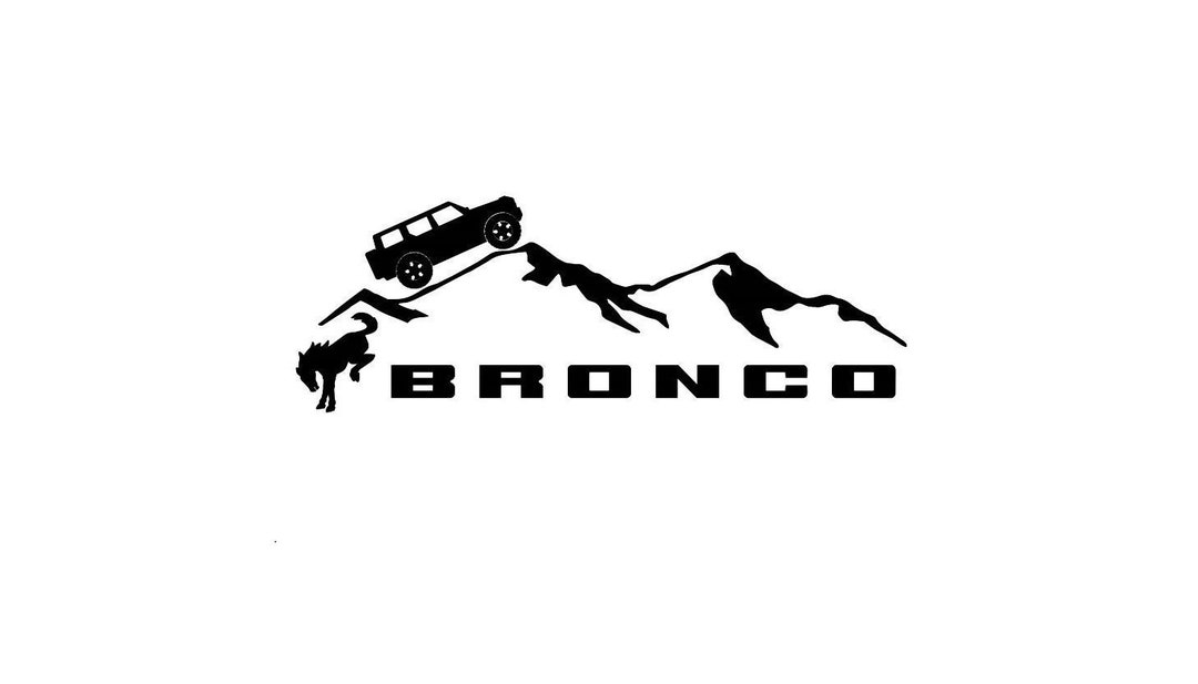 4 Door Bronco Mountain Vinyl Decal - Etsy