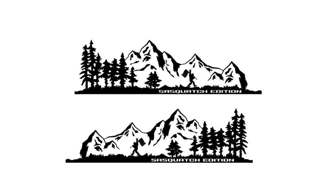 Bronco Sasquatch Edition Mountain Decal - Etsy