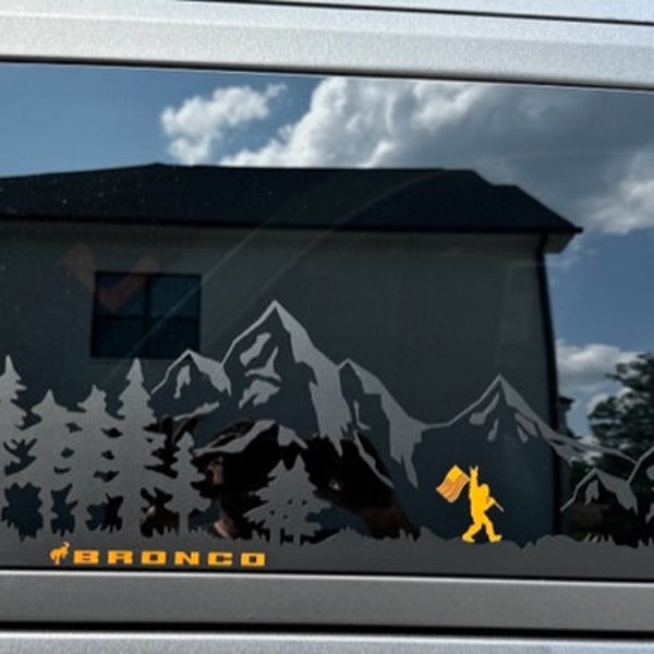 Mountain Sasquatch Bronco Decal - Etsy