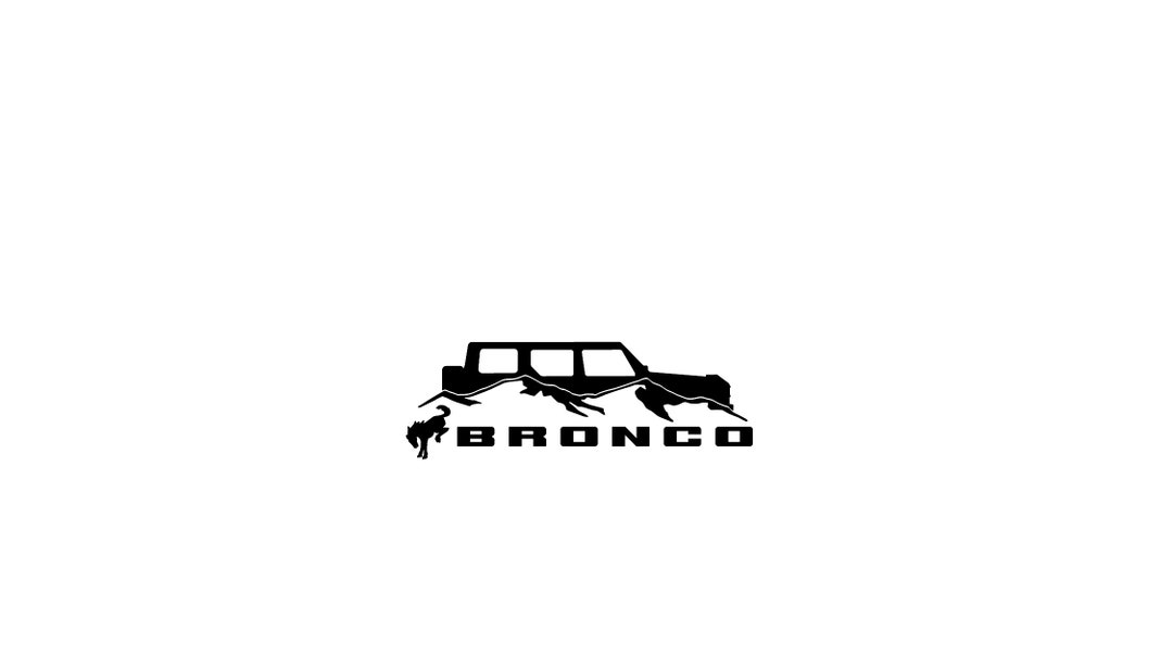 4 Door Ford Bronco Vinyl Decal Car Silhouette - Etsy