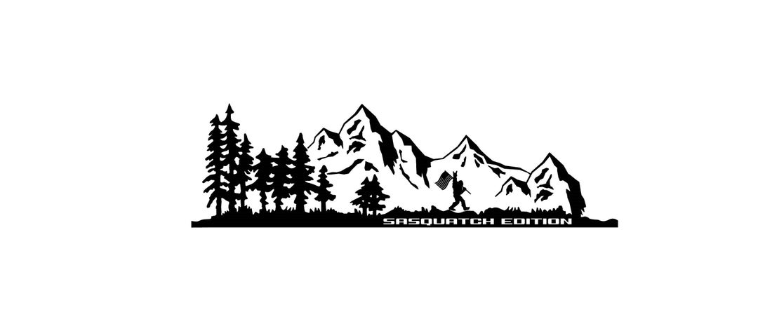 Bronco Sasquatch Edition Mountain Decal - Etsy