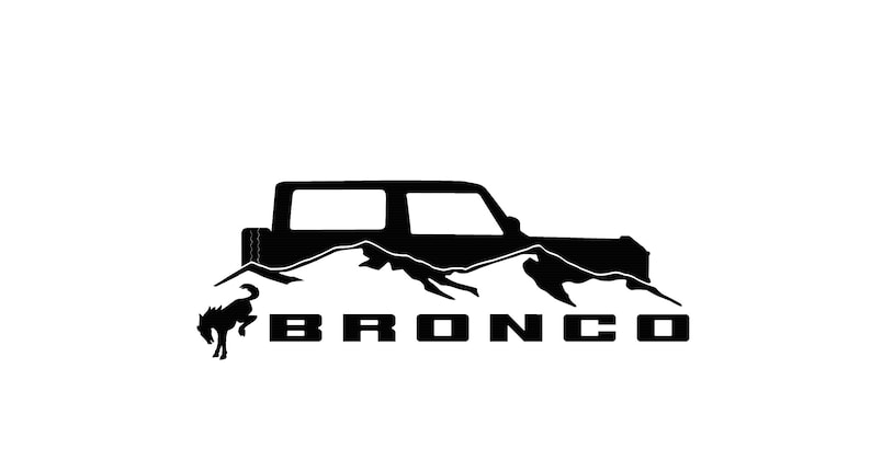2 Door Ford Bronco Vinyl Decal Car Silhouette - Etsy