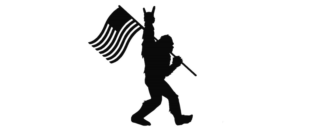Sasquatch With American Flag..(heck Yeah) Vinyl Decal - Etsy