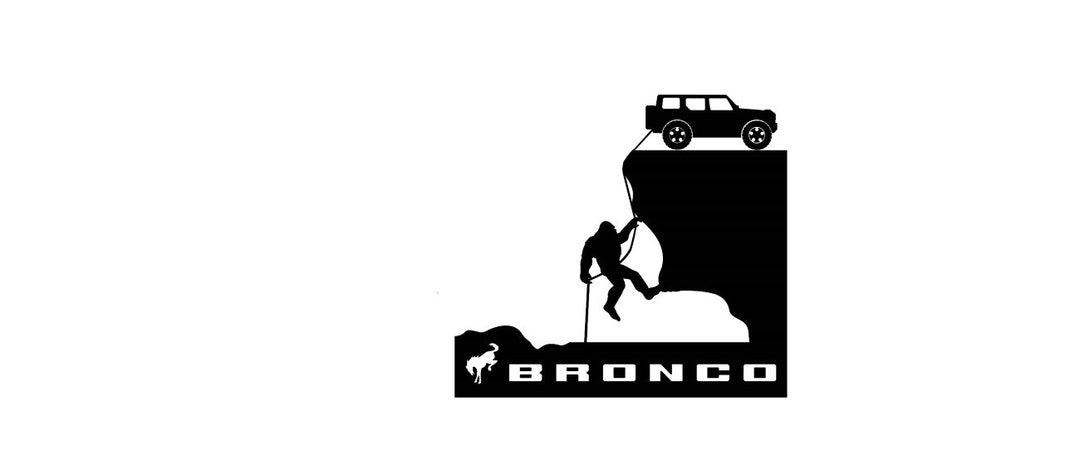 Bronco Sasquatch Rock Climbing Vinyl Decal - Etsy