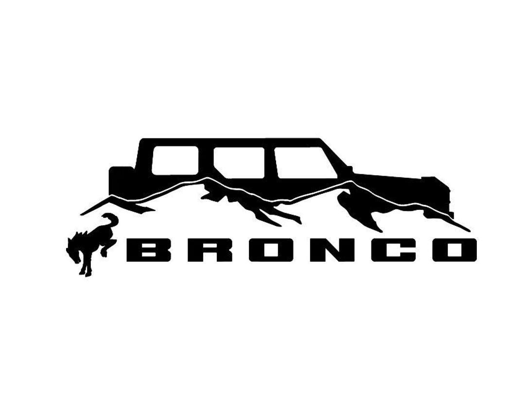 4 Door Ford Bronco Vinyl Decal Car Silhouette - Etsy