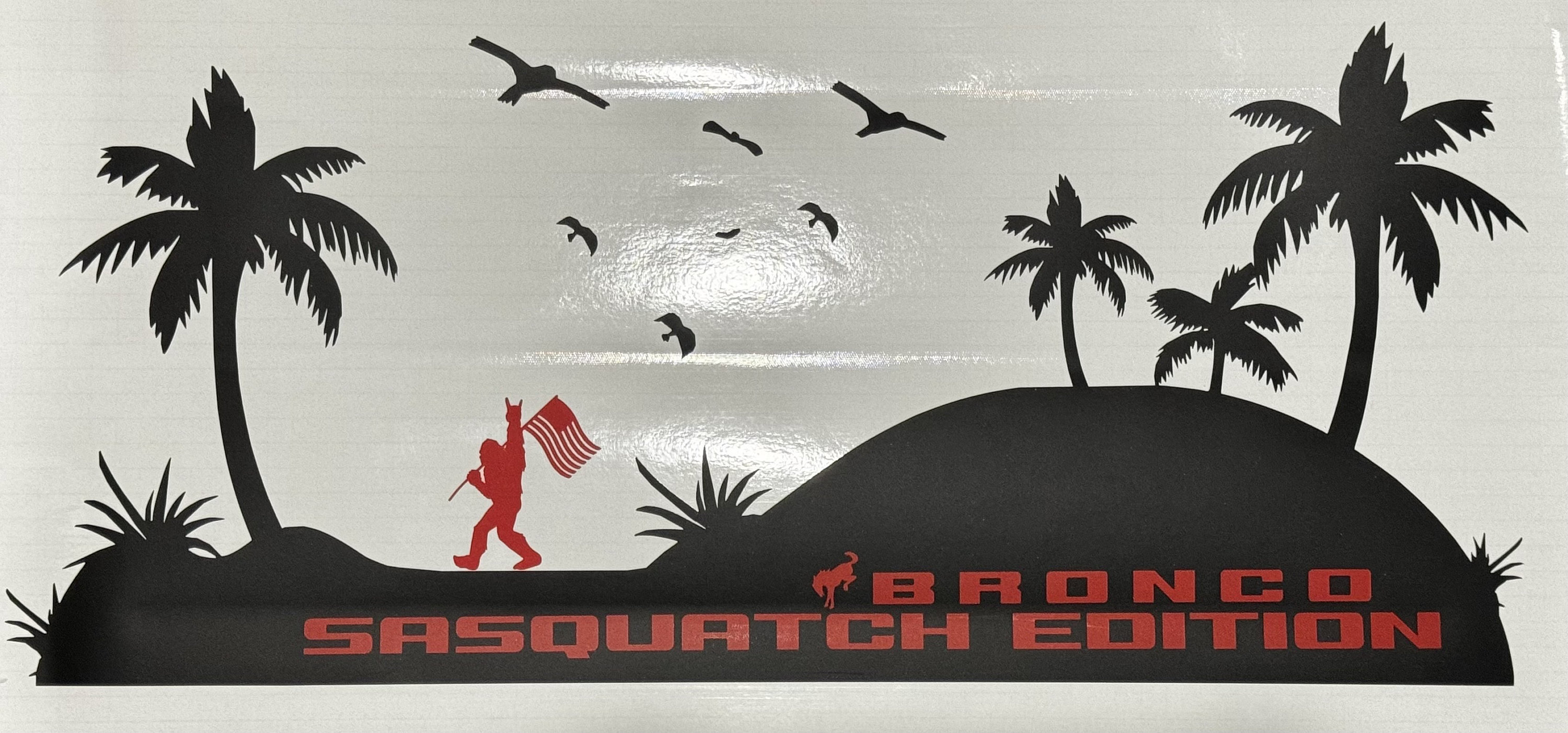 Bronco Sasquatch Beach Decal - Etsy
