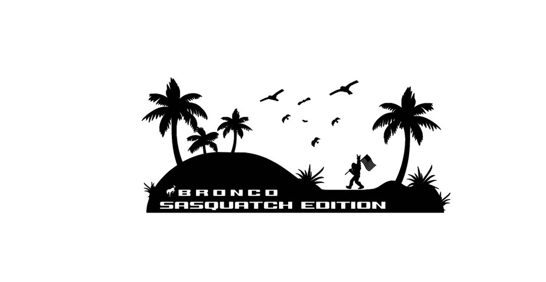 Bronco Sasquatch Beach Decal - Etsy